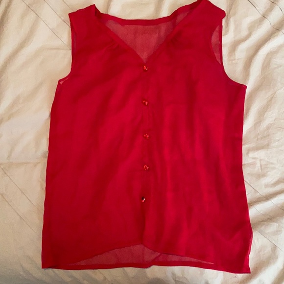 Tops | Small Red Blouse | Poshmark
